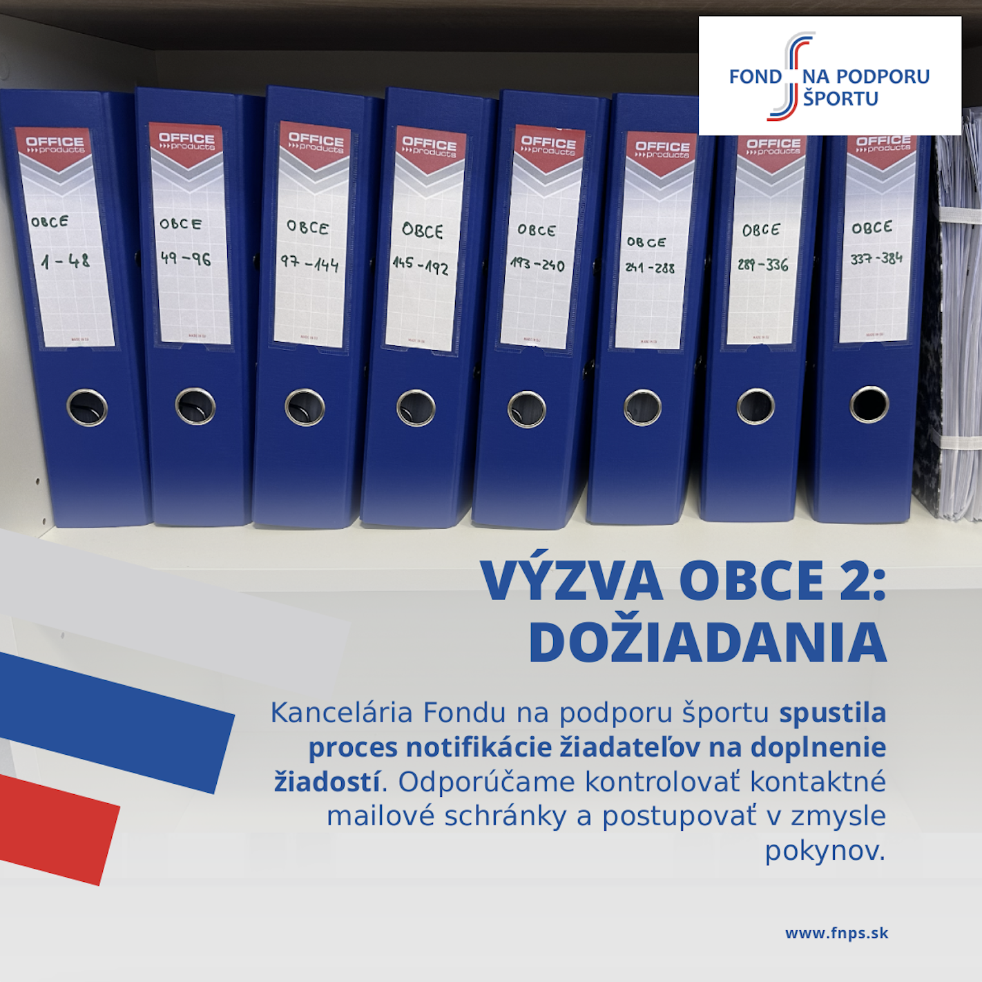 Výzva OBCE 2: dožiadania | Fond na podporu športu